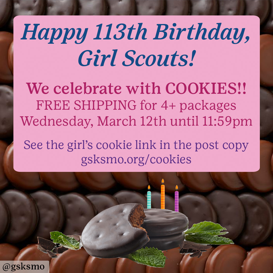 Visit our Girl Scout Cookie Booth graphic